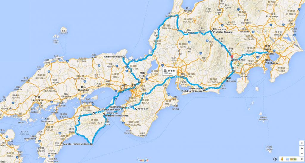 Unsere Japan-Reiseroute: 2.200 Kilometer über drei Inseln | weltwunderer